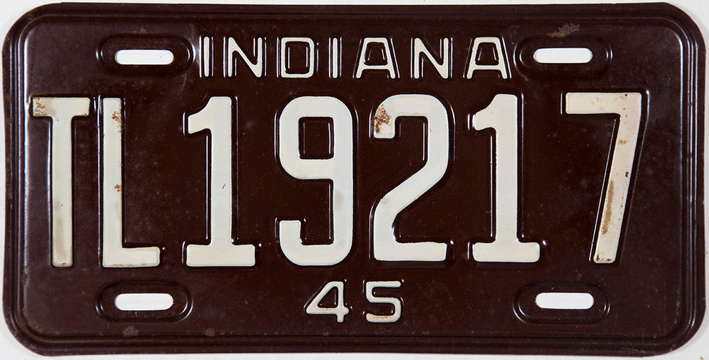 1945 Indiana Trailer License Plate | Brandywine General Store