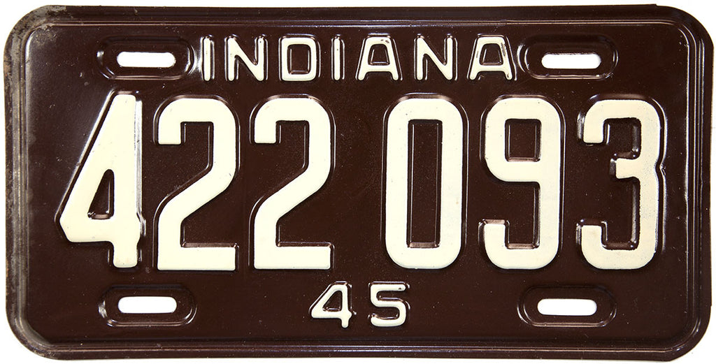 1945 Indiana License Plate | Brandywine General Store