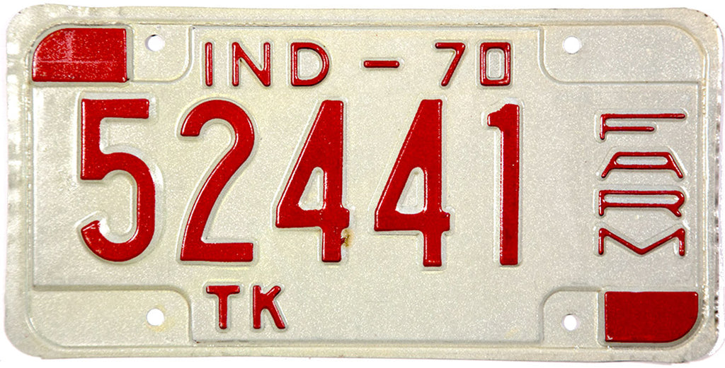 1970 Indiana Farm Truck License Plate | Brandywine General Store