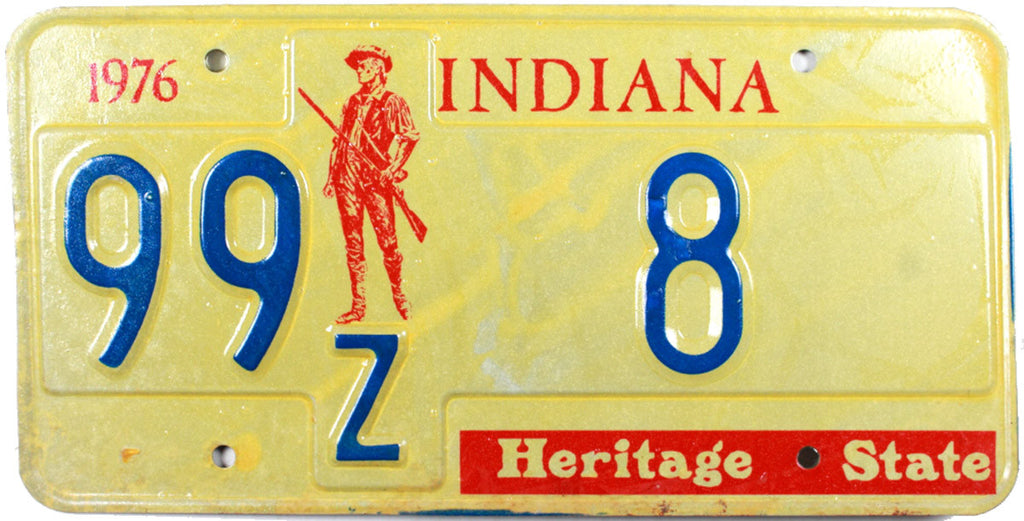 1976 Indiana Bicentennial License Plate | Brandywine General Store
