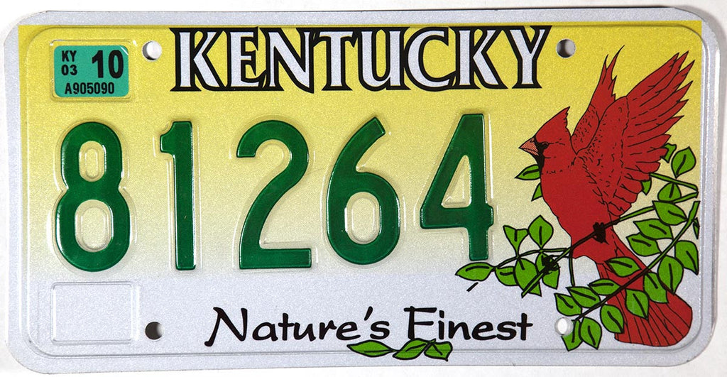 1997 - 2005 Kentucky Cardinal License Plate | Brandywine General Store