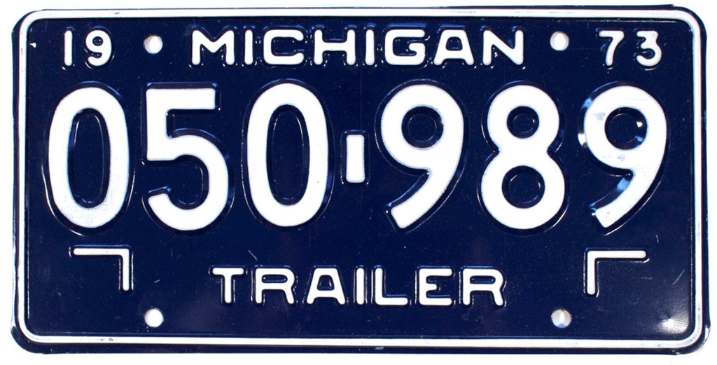1973 Michigan Trailer License Plate | Brandywine General Store