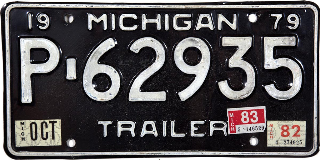 1983 Michigan Trailer License Plate | Brandywine General Store