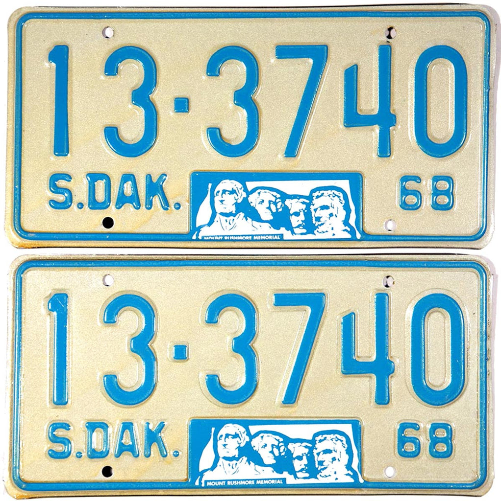 1968 South Dakota License Plates | Brandywine General Store