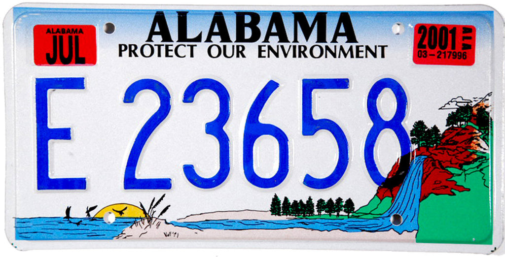 2001 Alabama Protect Our Environment License Plate | Brandywine General ...
