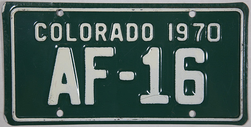 1970 Colorado Motorcycle License Plate | Brandywine General Store