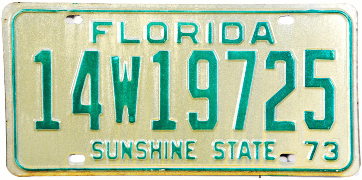 1973 Florida License Plate | Brandywine General Store