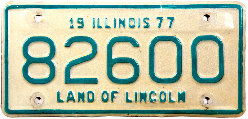 1977 Illinois Motorcycle License Plate | Brandywine General Store