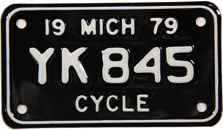 1979 Michigan Motorcycle License Plate | Brandywine General Store