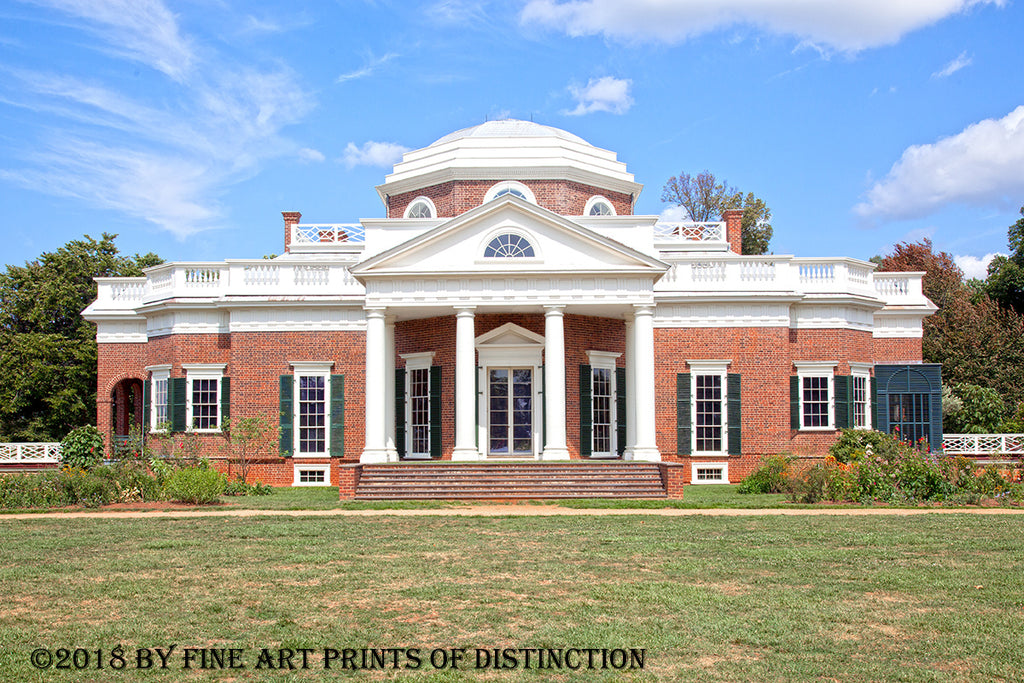 A View of Monticello in Summer Art Print | Brandywine General Store