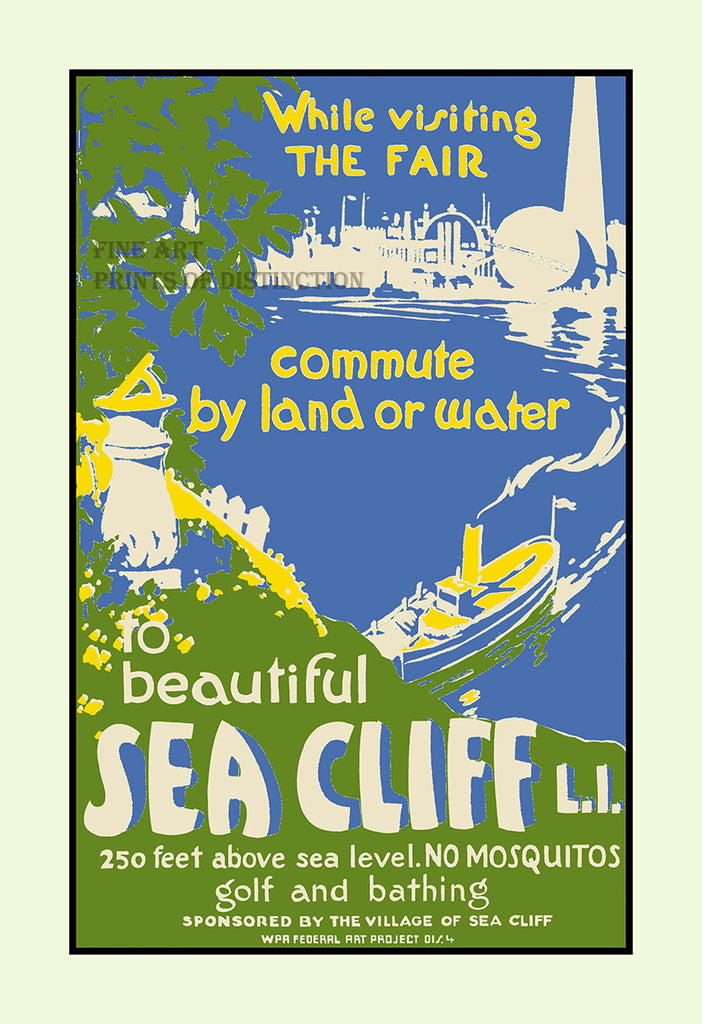 Sea Cliff Long Island NY Travel Poster Art Print | Brandywine General Store
